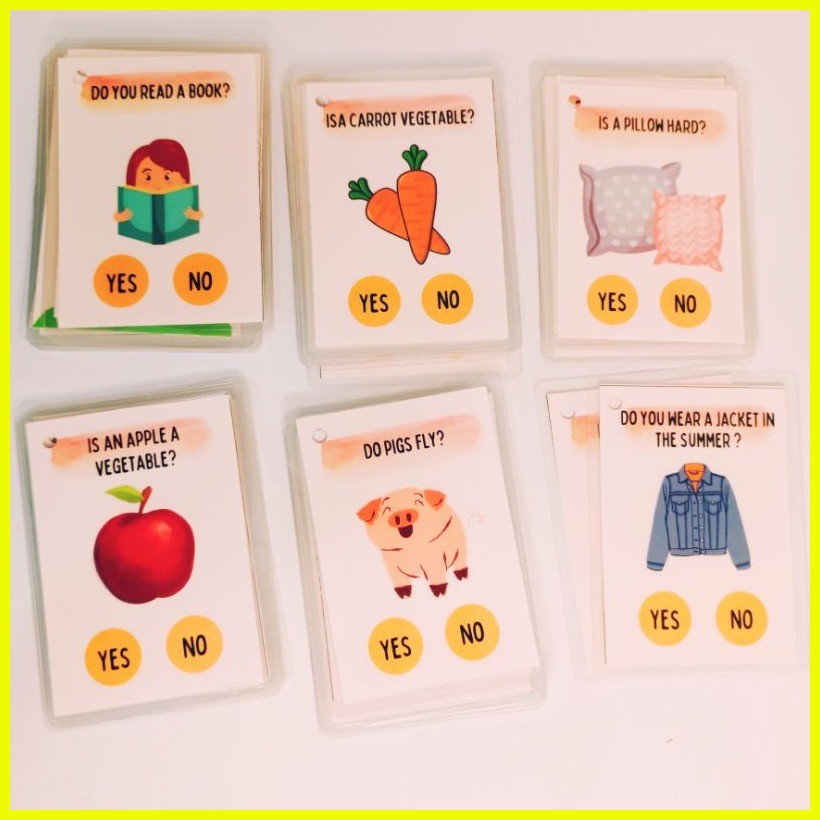 WH and Yes or No question speech therapy flash cards, vocabulary and ...