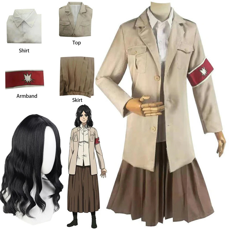 § Attack Shingeki No Kyojin AOT Pieck Finger Cosplay Costumelong Black ...