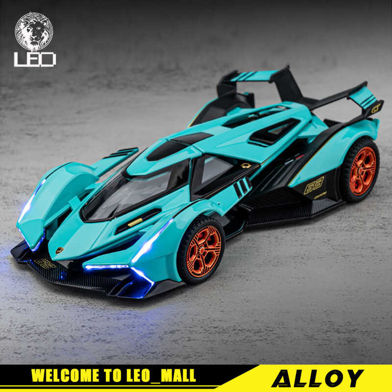 & LEO 1:32 Lambo V12 Vision GT Supercar Metal Diecast Alloy Model Truc ...