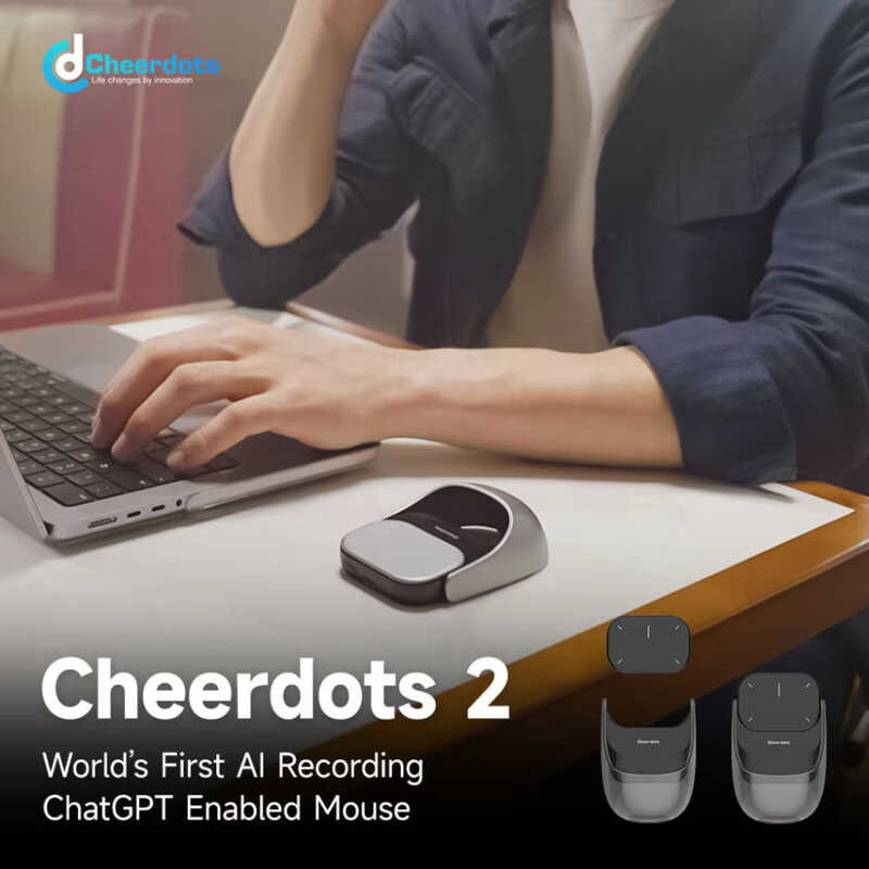 2 Cheerdots Wireless Touchpad All-In-One Pocket Airmouse AI Recording ...