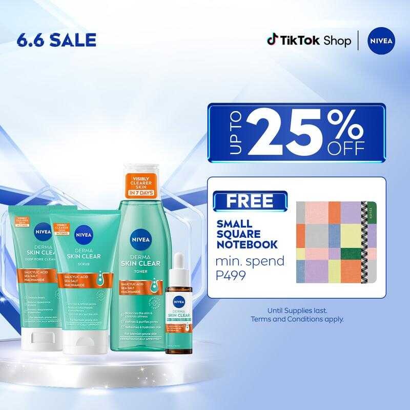 NIVEA Face Derma Skin Clear Regimen Set: Wash Scrub 150Ml Facial Toner ...