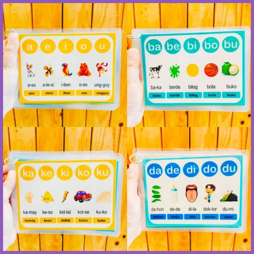 Abakada pantig tagalog primary reading laminated educational flashcards ...
