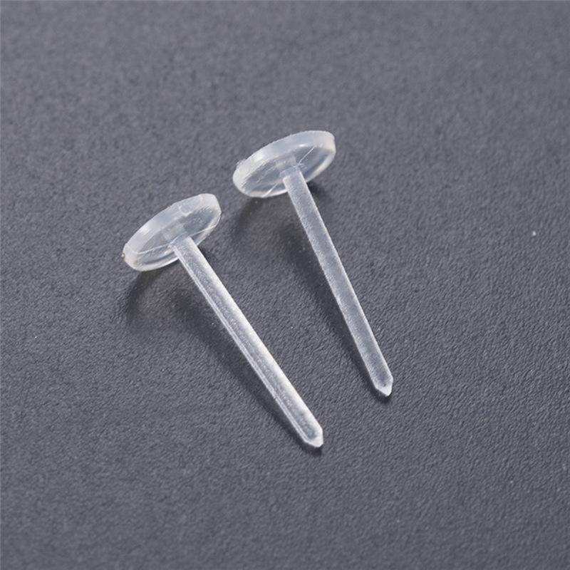 25/50 PairAnti Allergy Transparent Ear Studs Hypoallergenic Silicone ...