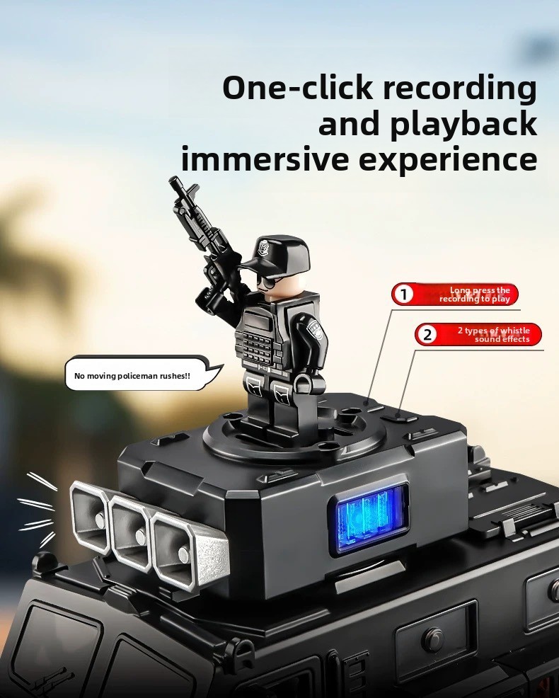 Car Cube Alloy Paramount Predator Police Car Model Pull Back Sound and ...