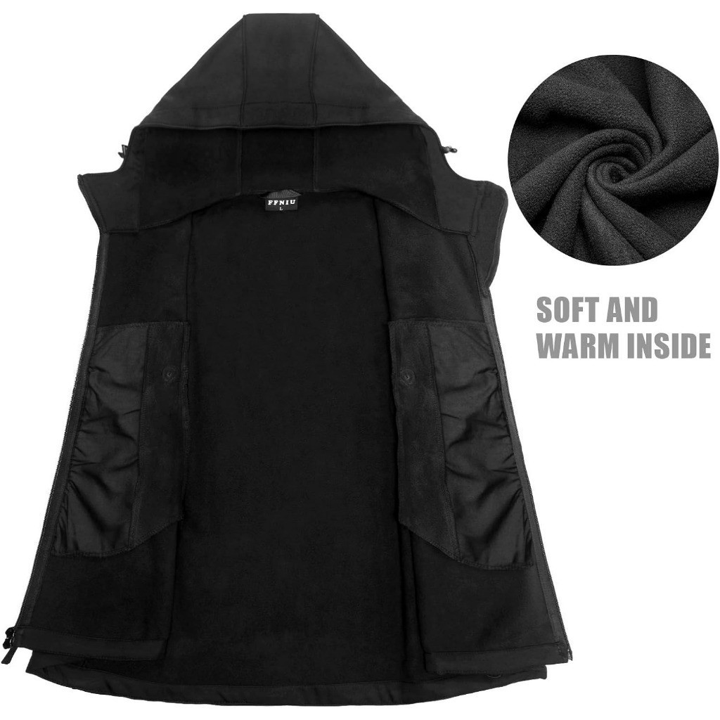 Men's Windproof Hooded Assault Jacket Waterproof Jacket Soft Fabric ...