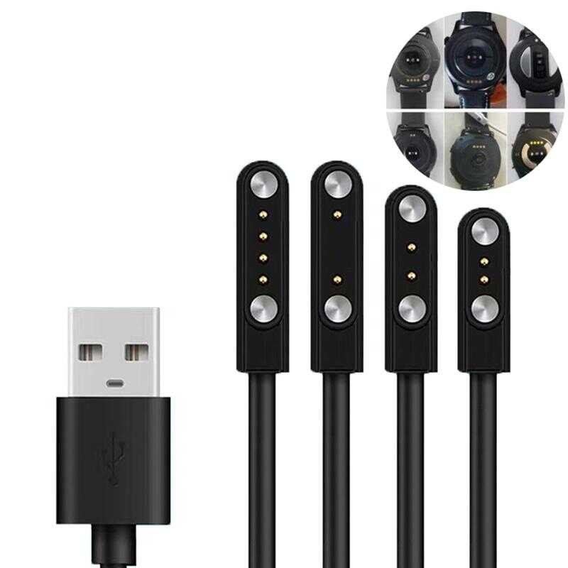Universal Cord Magnetic 2 4 Pin USB Charger For Smart Watch 7.62Mm 2 ...
