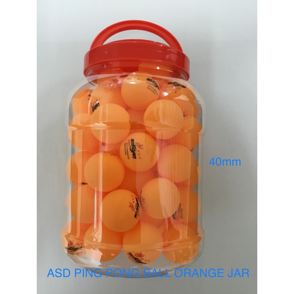 ASD PING PONG BALL JAR (ORANGE) WITH FREE TABLE TENNIS NET | Shopee ...