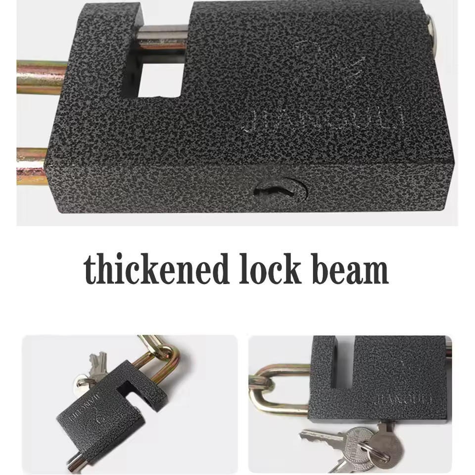 Heavy Gate Chain Lock Security Anti-Theft Anti Shearing Iron Padlock ...