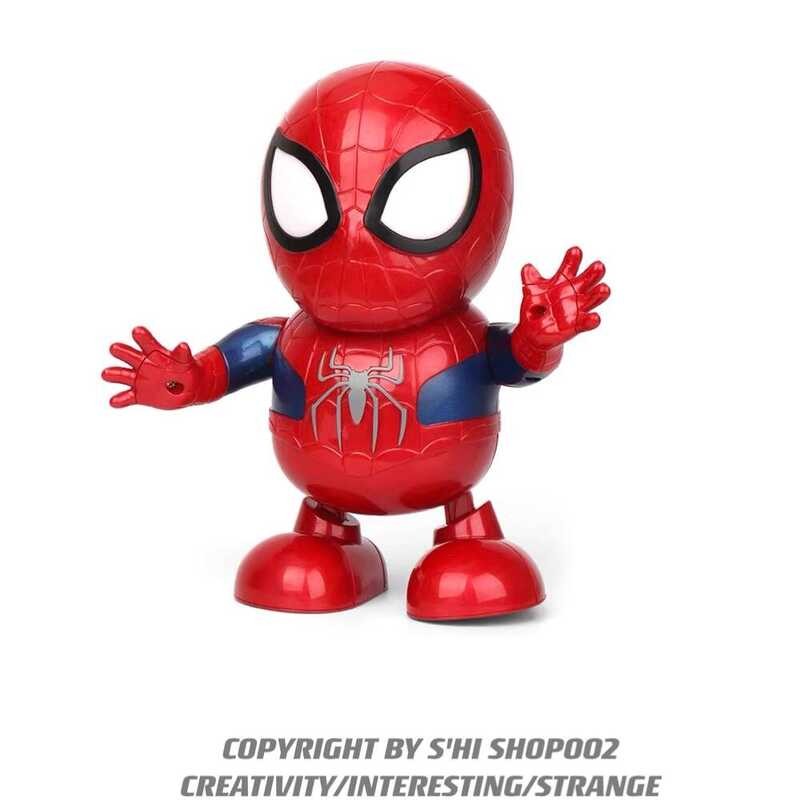 S hi Home Dancing Spider Man Robot Spider Man Toy Light Music Electric ...
