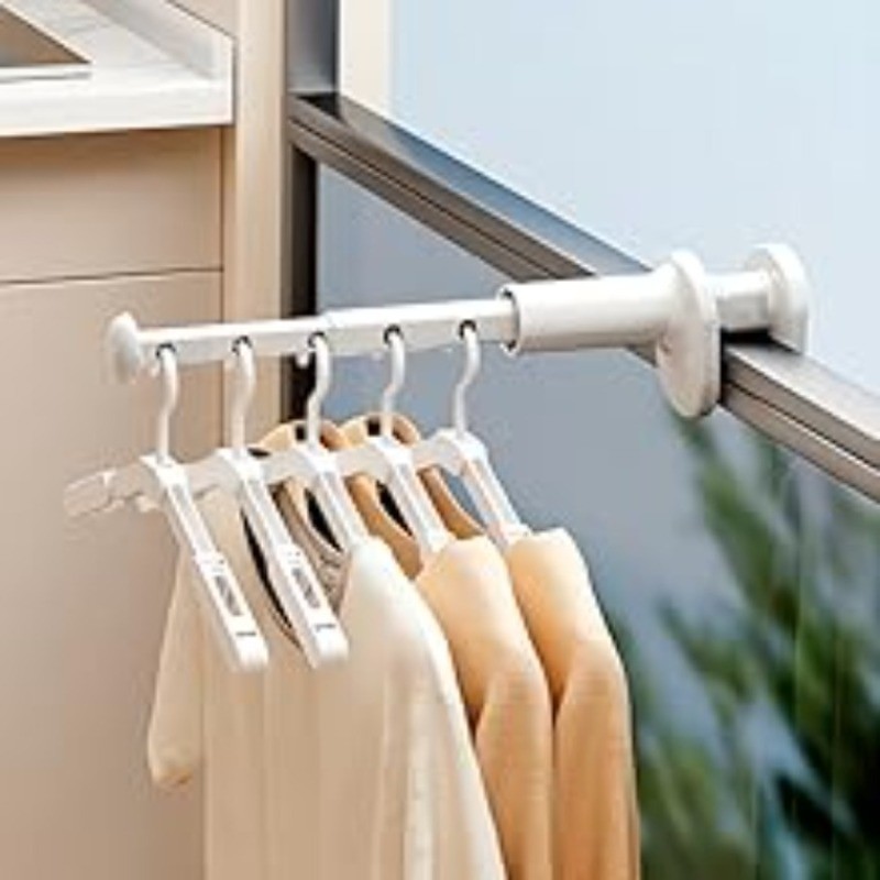 Heavy Duty Foldable Clothes Drying Rack Multi Purpose Retractable Space ...