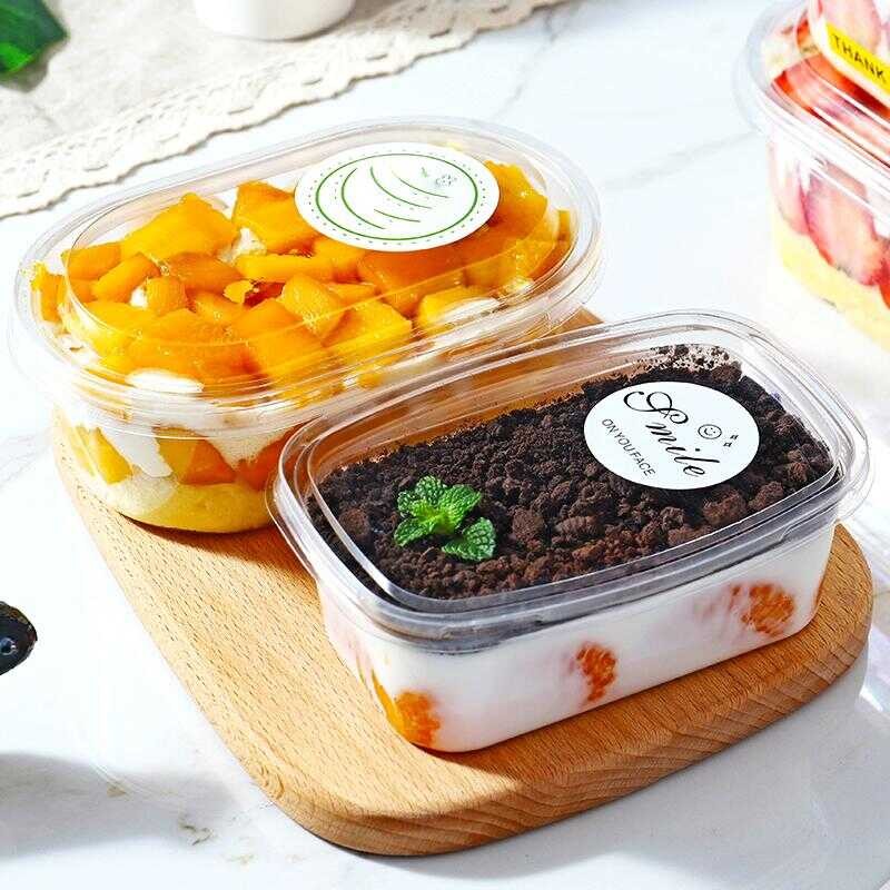 【50Pcs】 Food-Grade PET Transparent Oval Food Container Plastic Packging ...