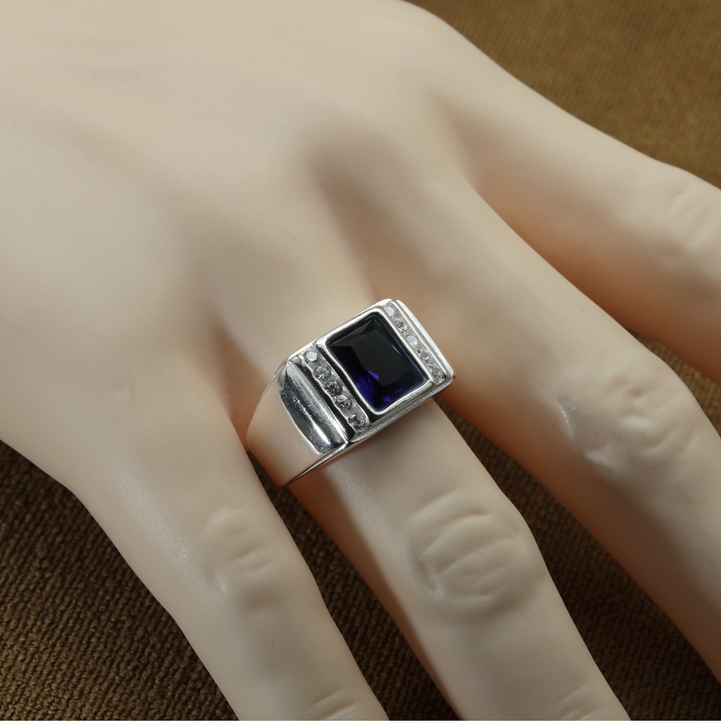 MORNING STAR SILVER MR080 Italy 92.5 Silver Mens Ring RMS306 | Shopee ...