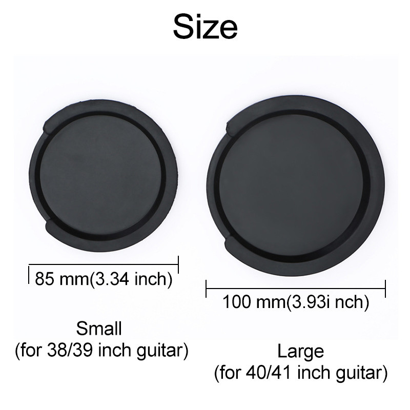 Black Silicone Guitar Buster Soundhole Cover Guitar Buffer Hole ...