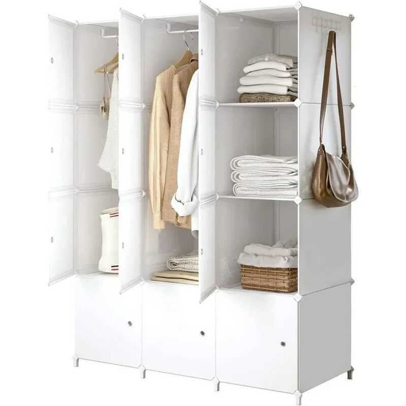 Portable 1 1 Premium Closet For Hanging Clothes, Combination Armoire ...