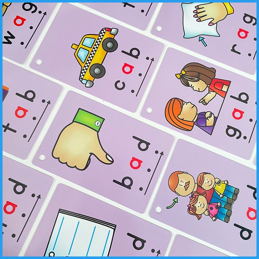 ♠ 131 Cards Phonics CVC Words Flashcards Sight Word Card Toddler ...