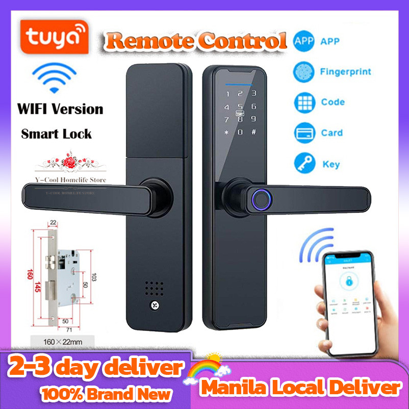WIFI Tuya Smart Lock Fingerprint/IC card/Passcode Electronic Biometric ...