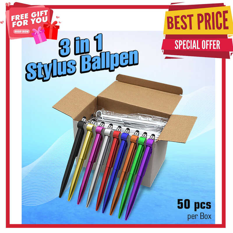 (50Pcs) 3-In-1 Multi-Function Stylus Ballpen Cellphone Stand Touch Screen Nb Pen | Shopee ...