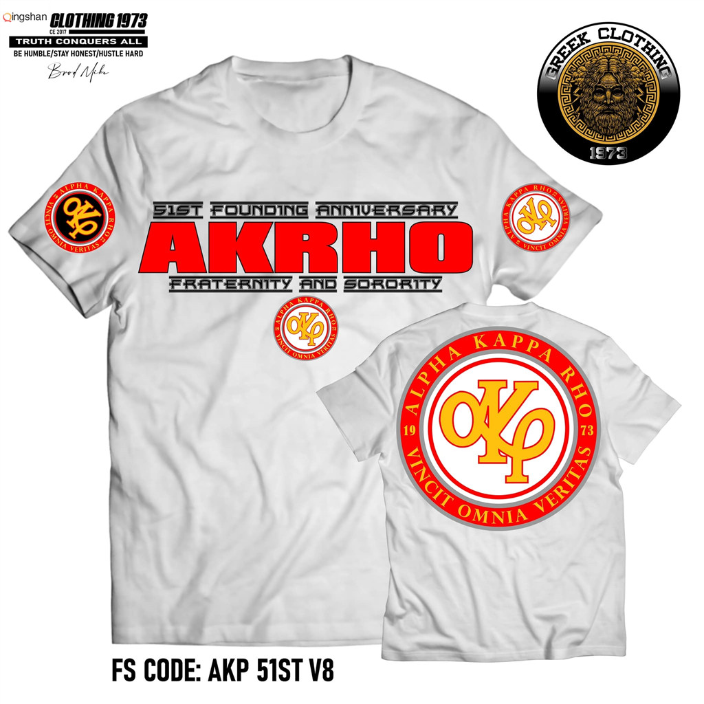 2024 AKP 51st Anniversary Alpha Kappa Rho Full Sublimation T-Shirt Frat ...