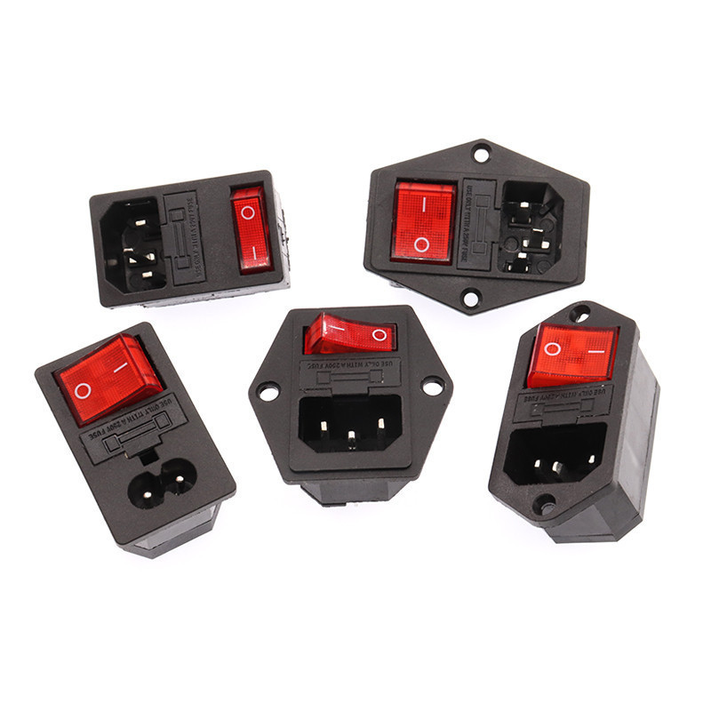 AC-14-F16 Electrical Power Socket 250V AC Socket 220V Rocker Switch ...