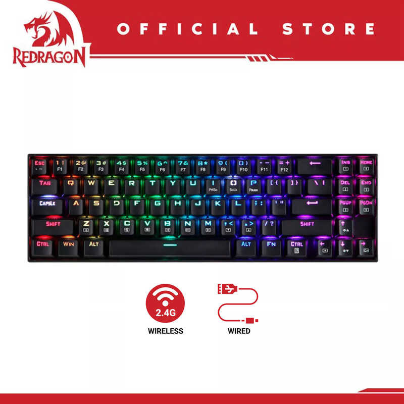 K599 Redragon DEIMOS - Wired/Wireless 2.4G 60% Compact 70 Key ...