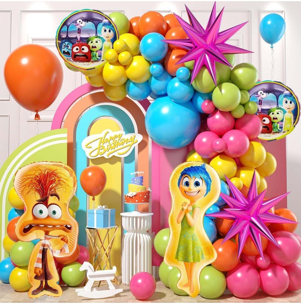 Inside Out Balloon Arch Wreath Set Baby Shower Themed Birthday Party ...