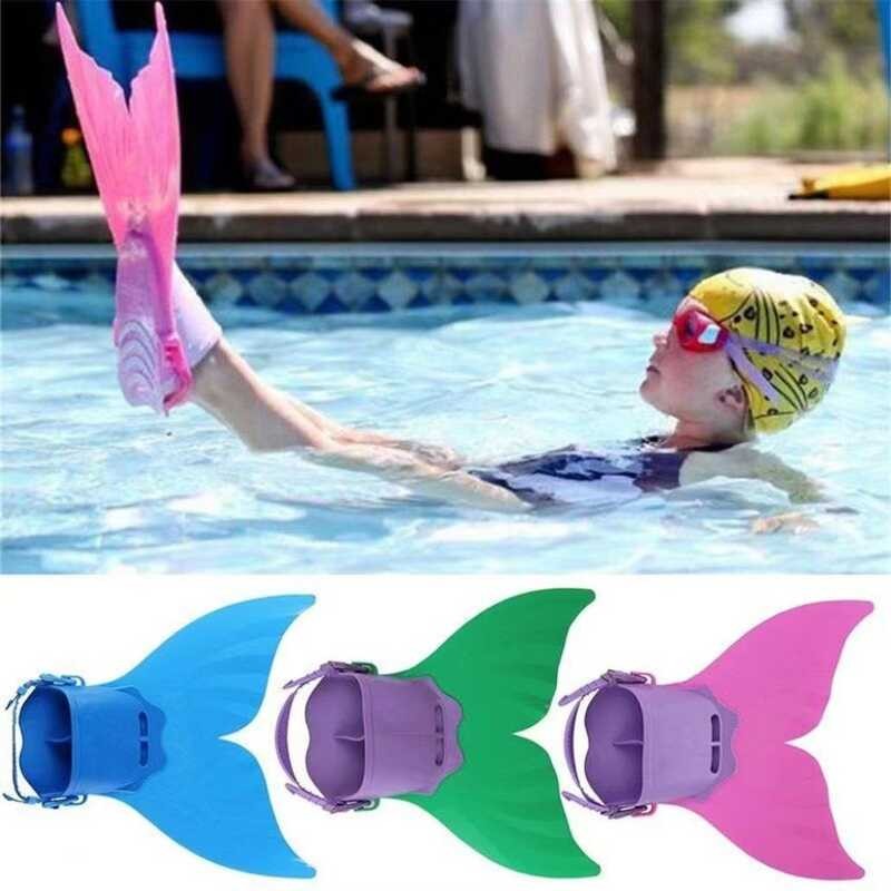 1 Mermaid Single Whale Tail Training Fins Children's Diving Equipment ...