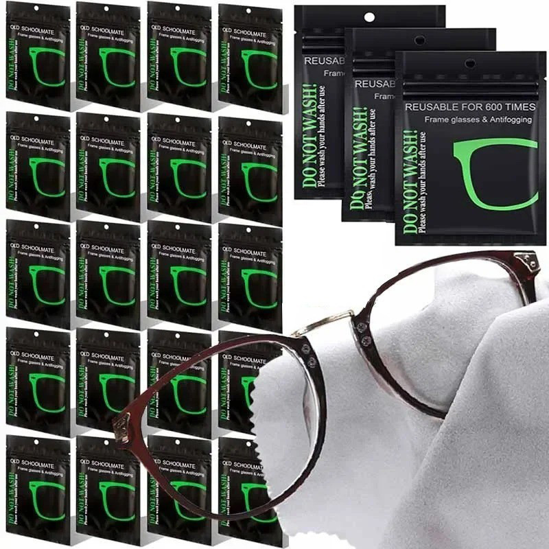 Eyeglasses Wiping Cloth/Anti-fog Glasses Lens Cleaning Wipes/No-traces Phone Screen Cleaner ...