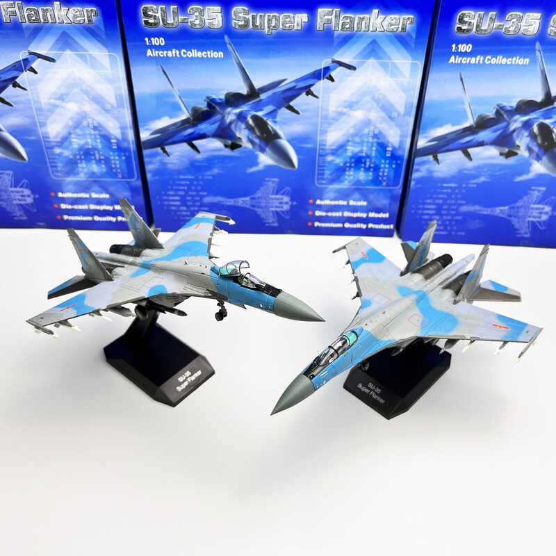 Scale ∮ 1/100 Fighter Model China Su-35 Military Aircraft Replica ...