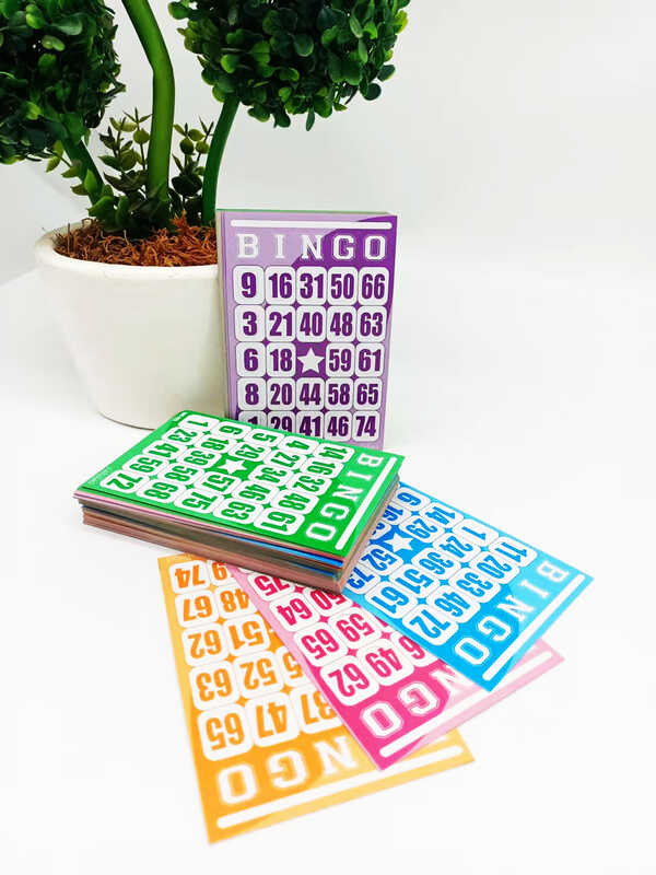 Makapal na binggo / time pagtatapos ng card at dice para sa mga laro ...