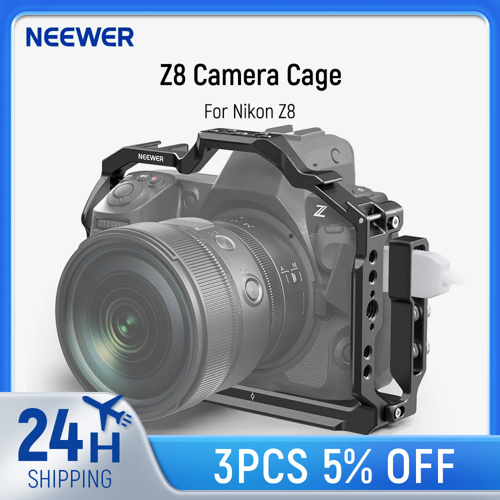NEEWER Z8 Camera Cage with HDMI Cable Clamp For Nikon Z8 With NATO Rail ...