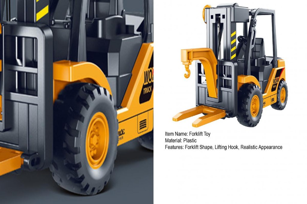 STR- Toddlers Forklift Truck Toy Toddlers Forklift Truck Die-cast ...