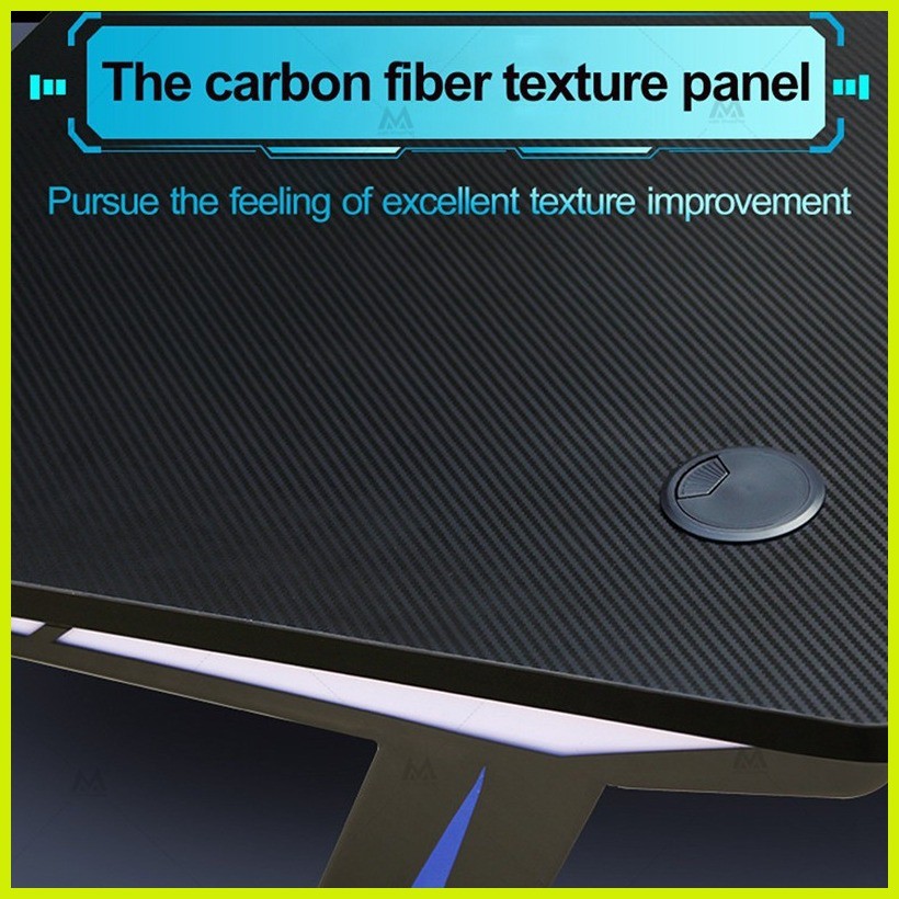 ♂ ☬ NEW Carbon fiber Gaming Table RGB Gaming Desk Office desk computer ...