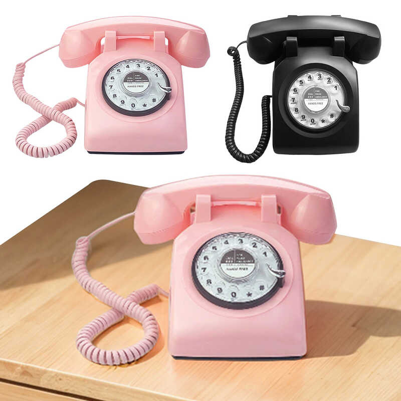 Dial Rotary 1960S Wired Lande Phone Redial Button Old-Fashioned Antique ...