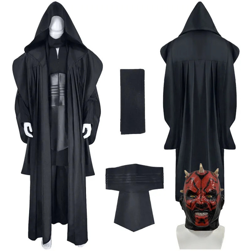 § Star Wars Darth Maul Cosplay Robe Uniform Cloak Mask Adult Suit ...
