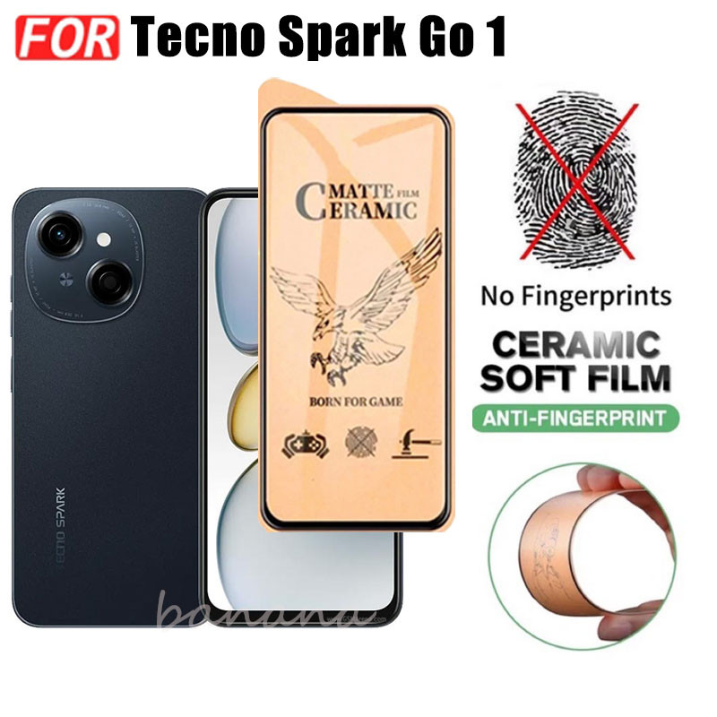 3 IN 1 Tecno Spark Go1 Ceramic Tempered Glass for Tecno Spark Go 1 ...