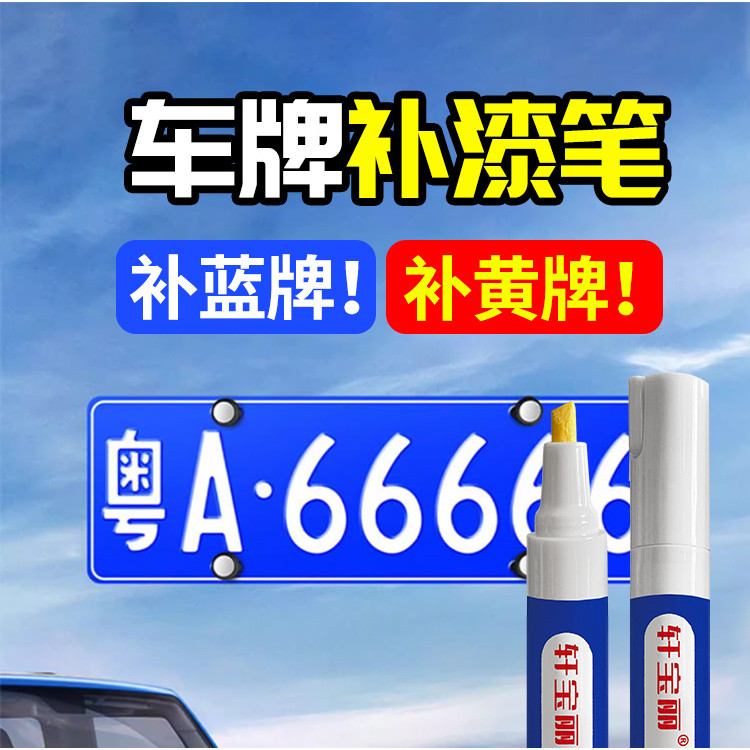 License Plate Repair Paint Pen Car Blue License Plate Repair Paint ...