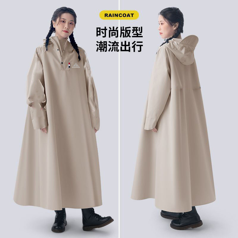 Electric Motorcycle Raincoat Men's Adult Single One-piece Long Full ...