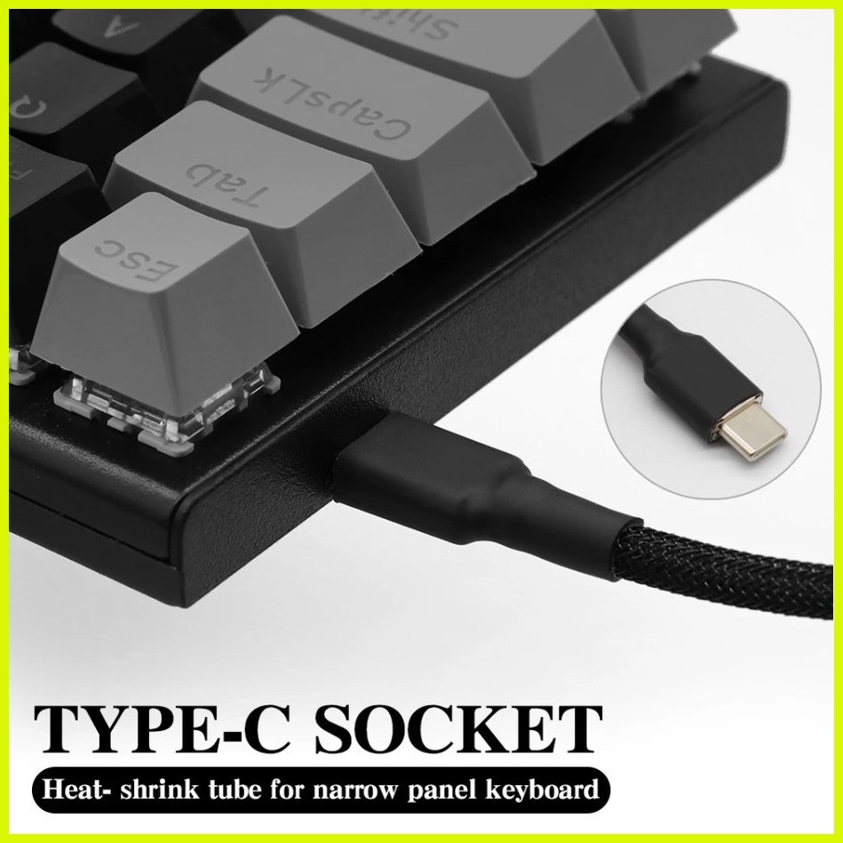 ஐ ZIFTech Coiling Mechanical Keyboard Aviation Connector Type-C USB ...
