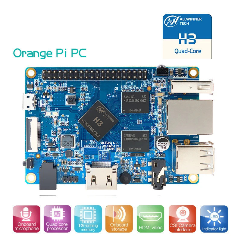 [In stock]Orange Pi PC 1GB H3 Quad-Core Support Android,Ubuntu,Debian ...
