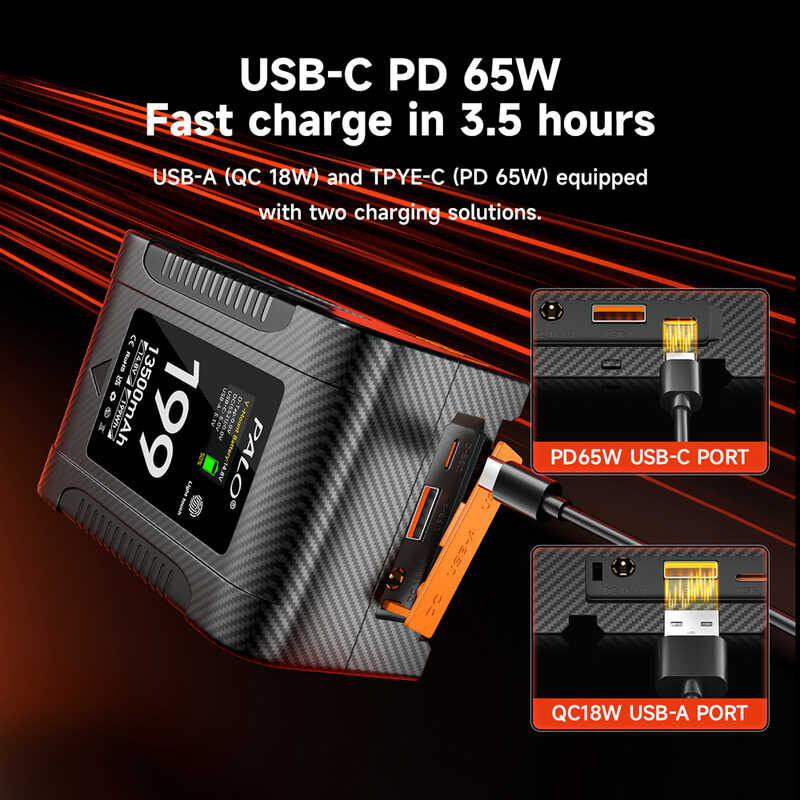 V Mount Lock 13500Mah 199Wh Rechargeable Li-Ion Battery For Canon R5c ...