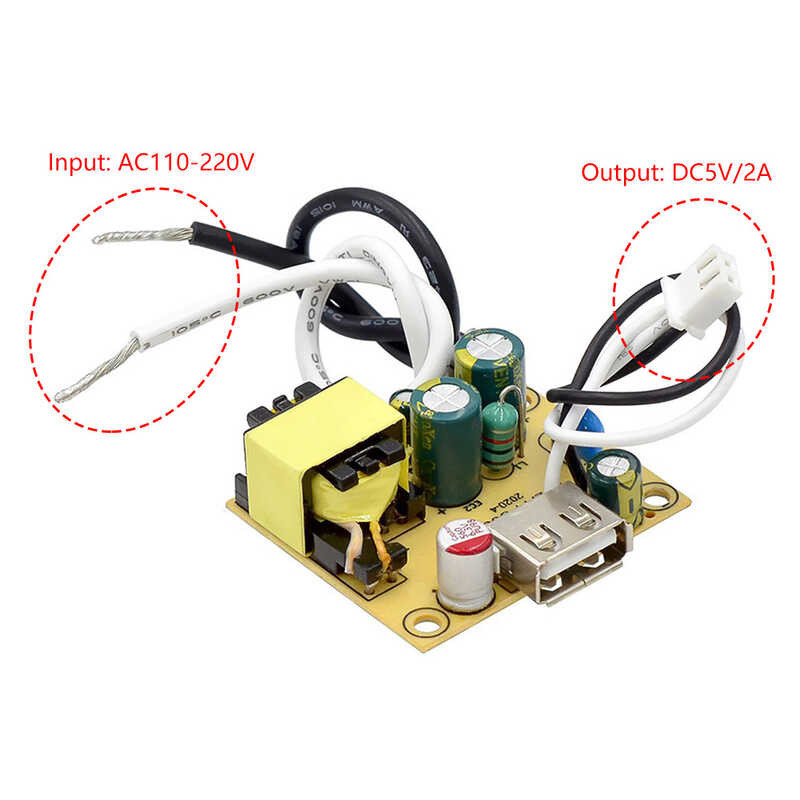 2A 10W AC-DC Switching Module Isolated Power AC 110V 220V to 5V Switch ...