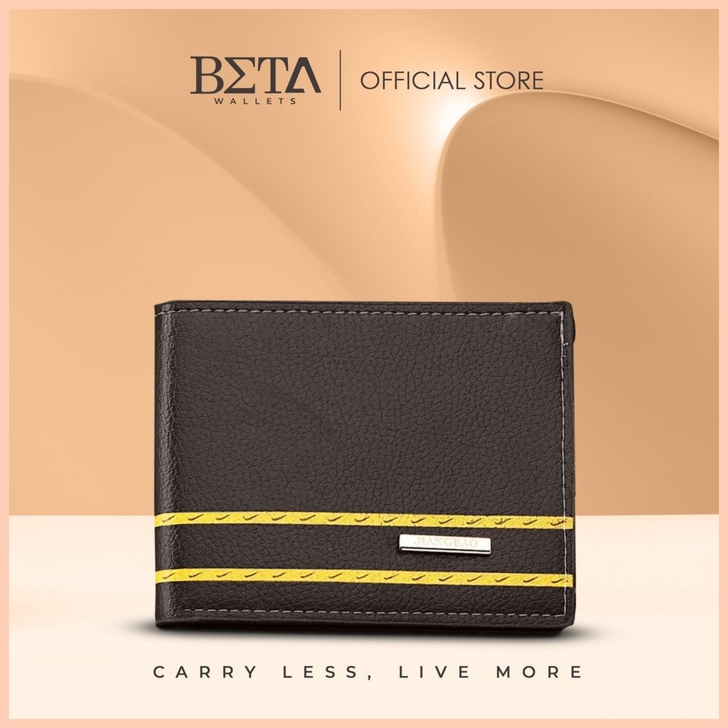 ☃ 유 BETA Wallet For Men High End Men's Leather Short Bifold Wallet Slim ...