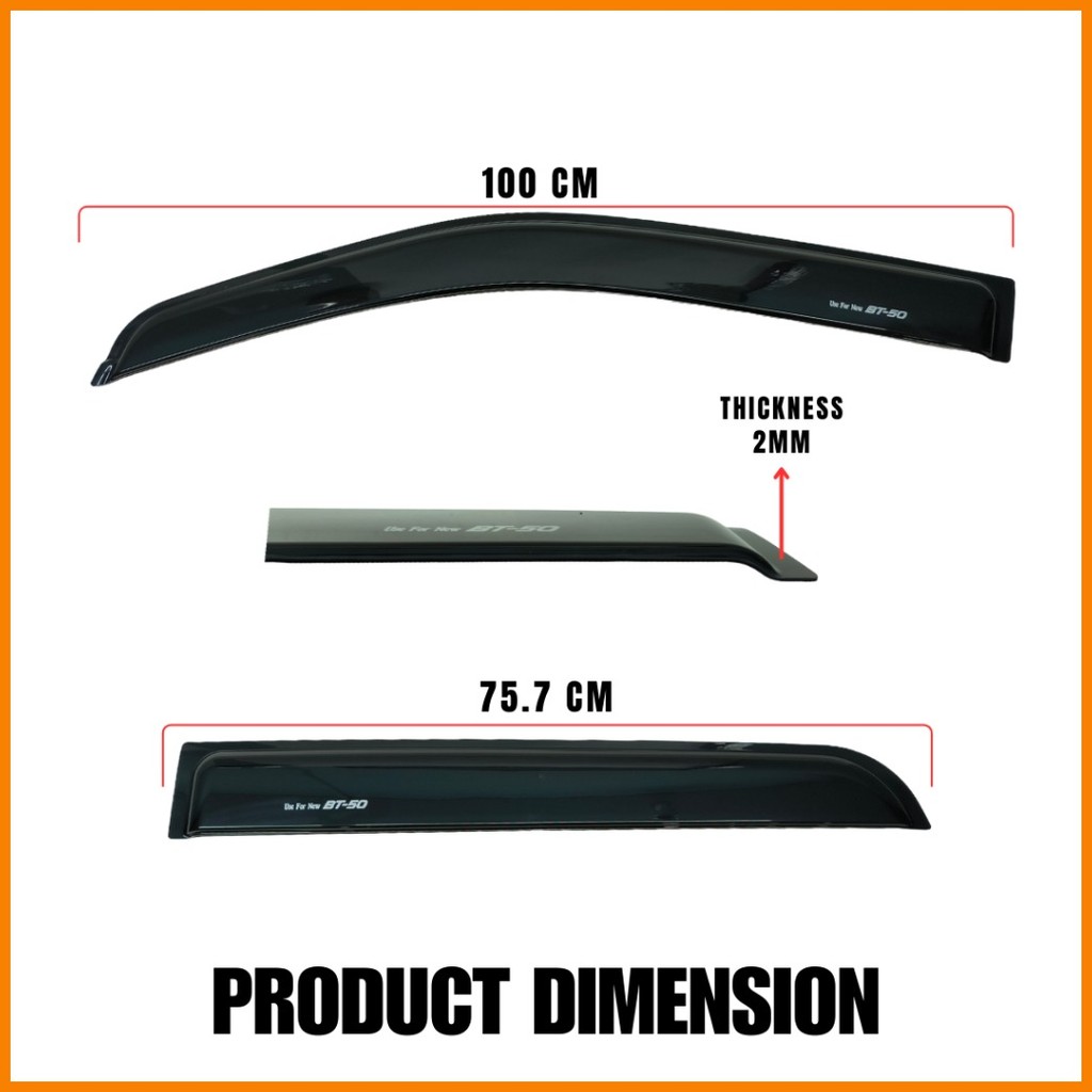 § OC MAZDA BT50 2020 2021 2022 2023 RAIN VISOR / WINDOW VISOR DEFLECTOR ...