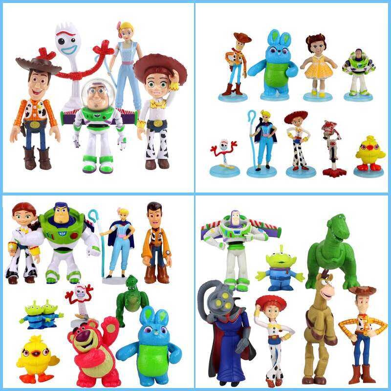 Toy Story Anime Figure Set Buzz Lightyear Woody Shep Patra Doll Model