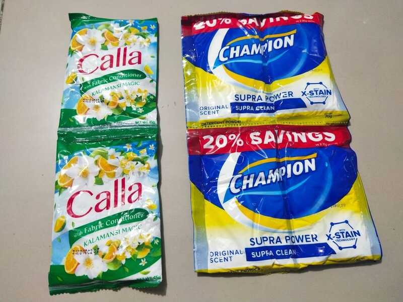 Calla Detergent Powder Fabcon Kalamansi Magic 45G, Champion Supra Clean ...