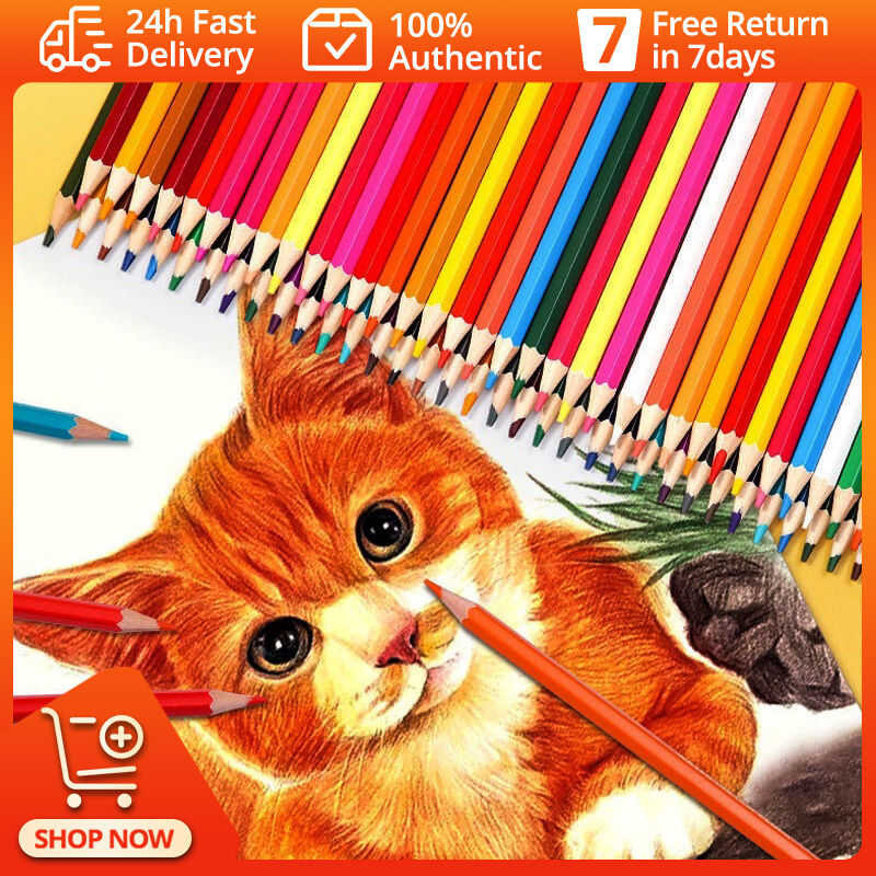 Colored Pencils Set 12/24/36/48 Colors Erasable Sketching Color Pen ...