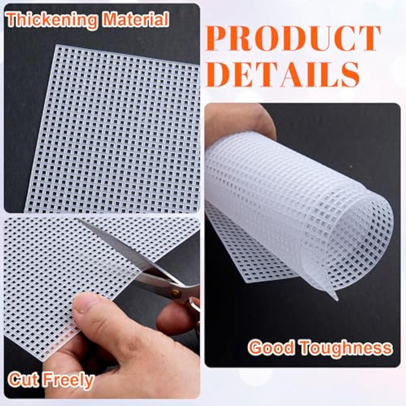 Plastic Canvas Mesh Sheet Bag Mesh Grid Uncut Canvas Mesh Bag Sheet ...