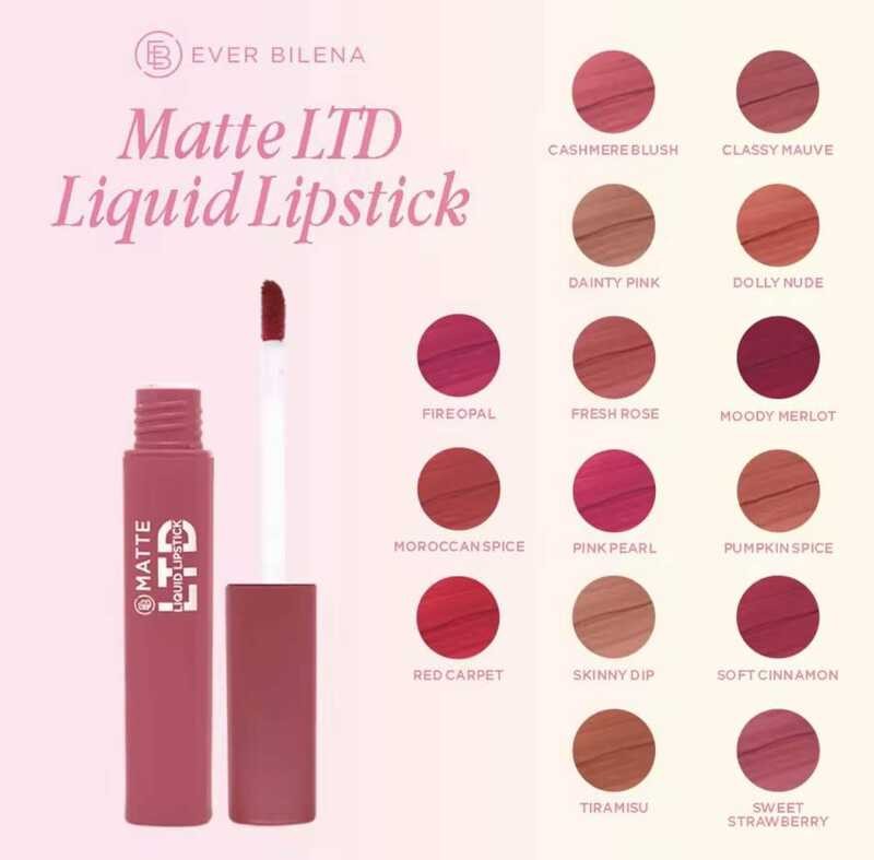 Ever Bilena Matte Liquid Lipstick (Tiramisu Moroccan Spice Moody Merlot ...