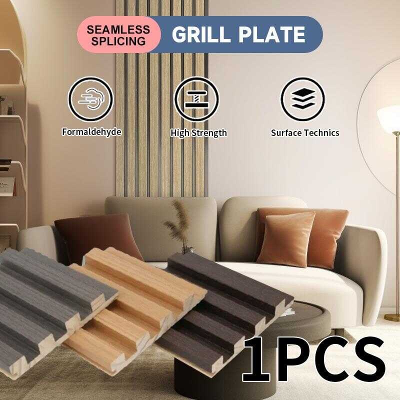 Wall Sticker Water Grating Design Wooden Cladding Solid Wood Panel ...