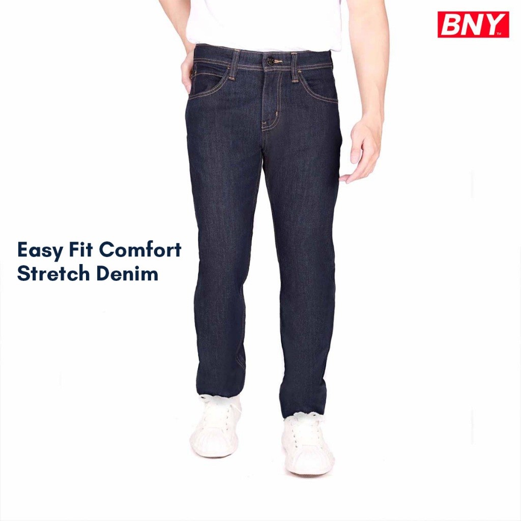 BNY Men's Easy Fit Strech Denim Raw Wash (644) | Shopee Philippines
